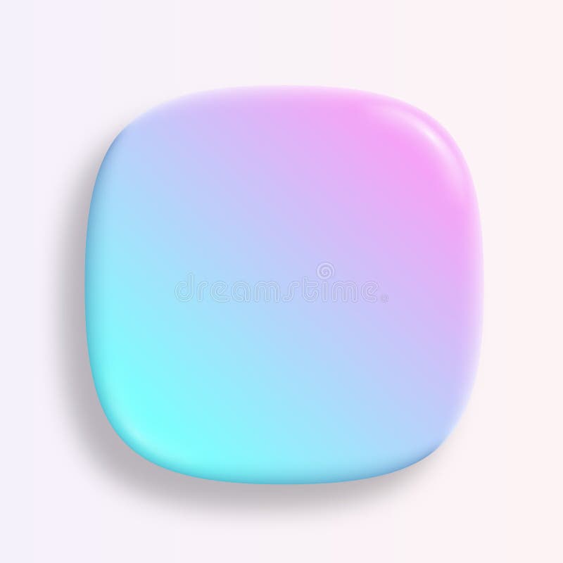 App Icon Superellipse, Glossy Pastel Vector on Transparent Background ...