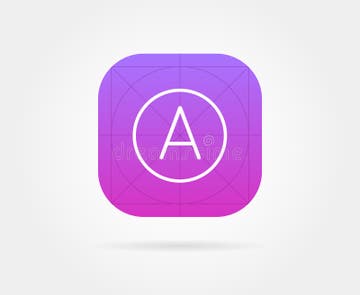 App Icon Template with Guidelines. Vector Stock Vector - Illustration ...