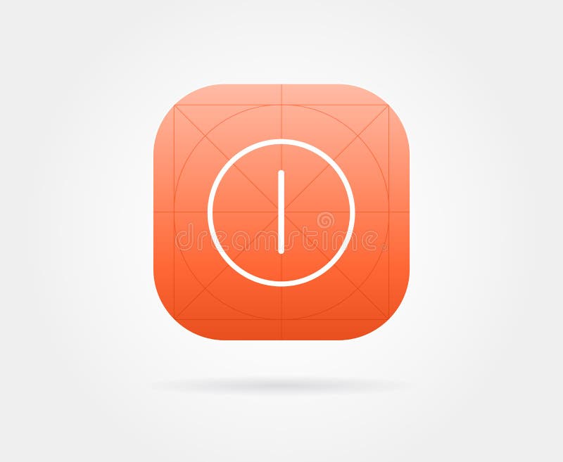 App Icon Template with Guidelines. Vector Fresh Colour Stock Vector ...