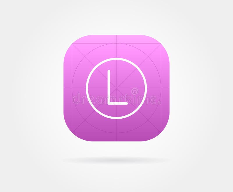 App Icon Template with Guidelines. Vector Fresh Colour Stock Vector ...