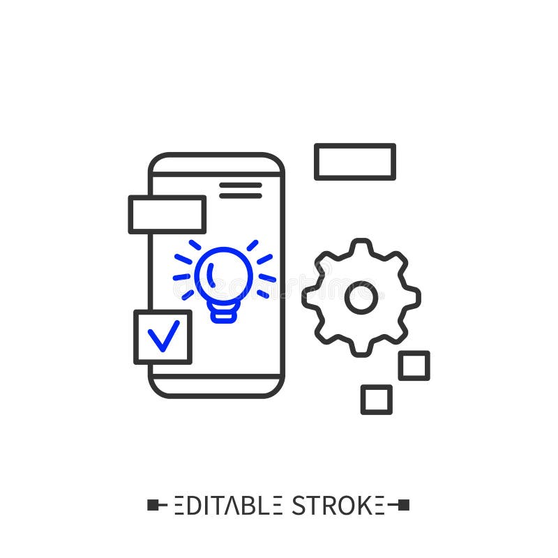App Idea Line Icon. Editable Vector Illustration Stock Vector ...