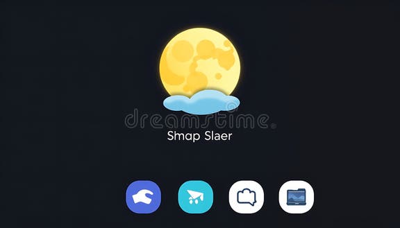 App Interface Night Mode, Moon Icon and Digital User Experience ...