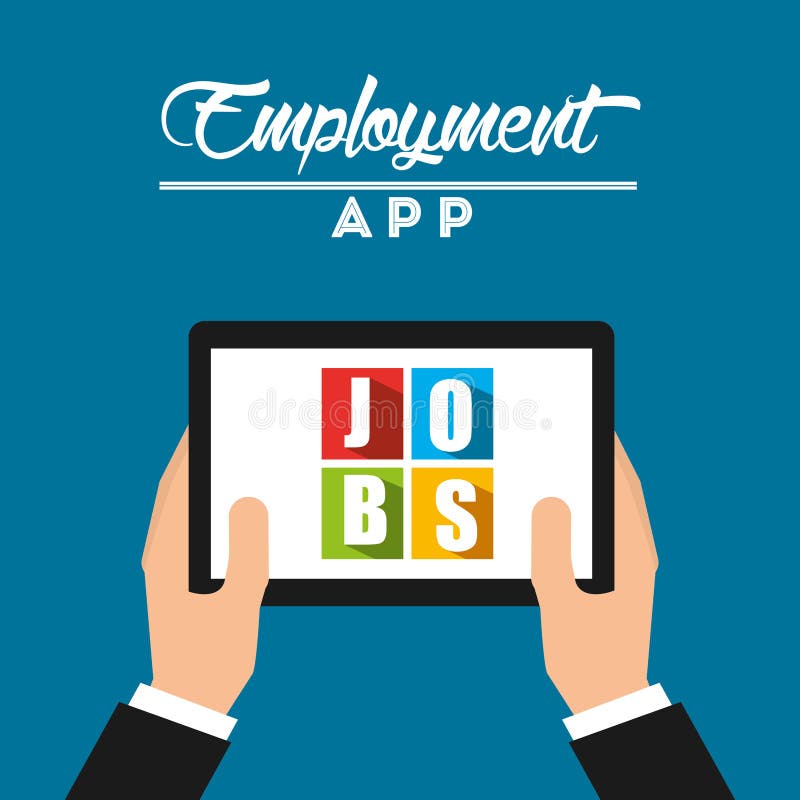 App for a job stock vector. Illustration of marketing - 59886583