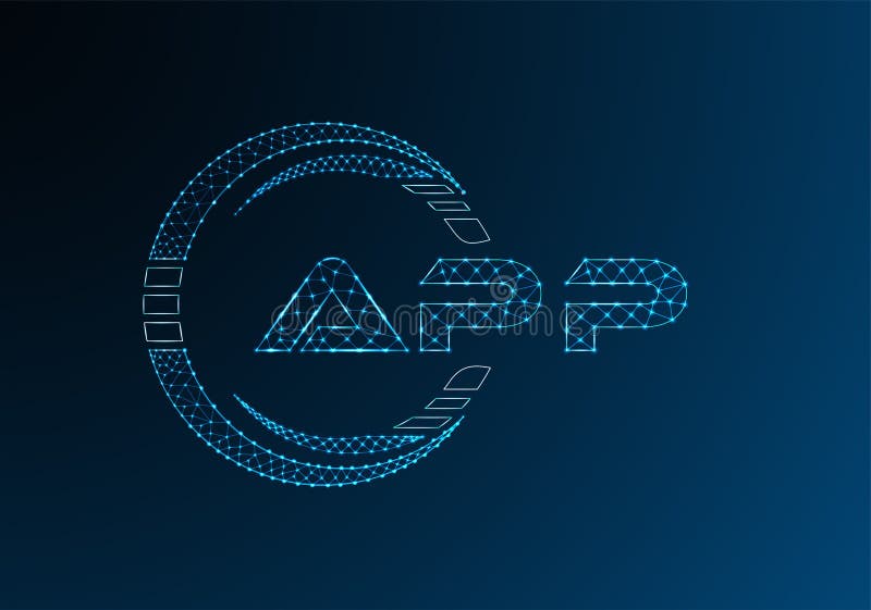 APP Low Poly Letter Logo Vector Design. Stock Illustration ...