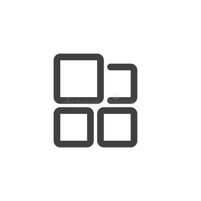 App menu line icon stock vector. Illustration of four - 236768224