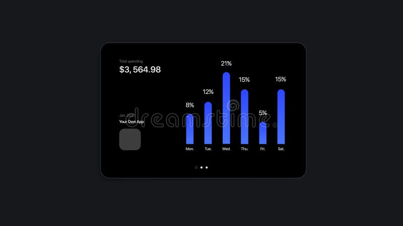 App Money Spending Statistics UI Interface Stock Vector - Illustration ...