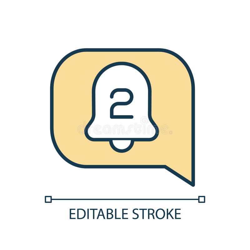 App Notifications RGB Color Icon Stock Vector - Illustration of device ...