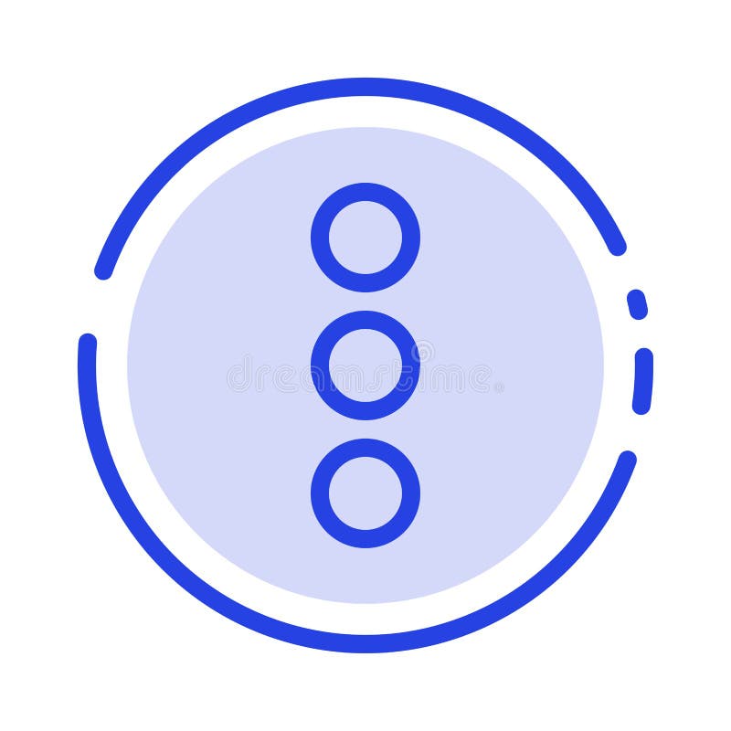 App, Phone, Ui Blue Dotted Line Line Icon Stock Vector - Illustration ...