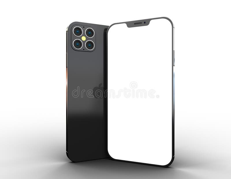 App Presentation Mockup, Iphone 12 Pro, 3D Rendering Stock Illustration ...