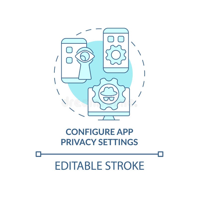App Privacy Settings Configuration Concept Icon Stock Vector ...