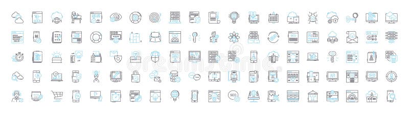 App Programming Vector Line Icons Set App Programming Coding Development Ios Android