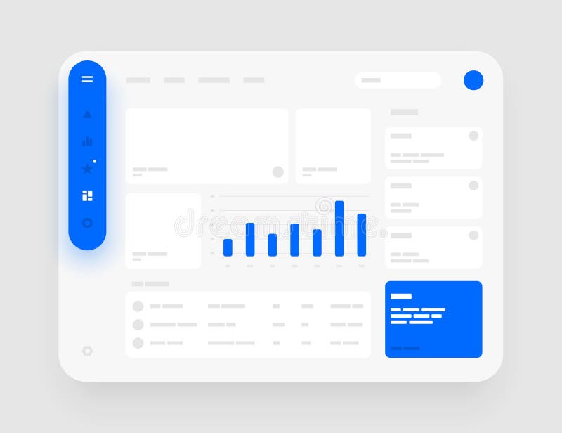 App Sidebar Menu Concept. Wireframes Screens. Dashboard UI and UX ...