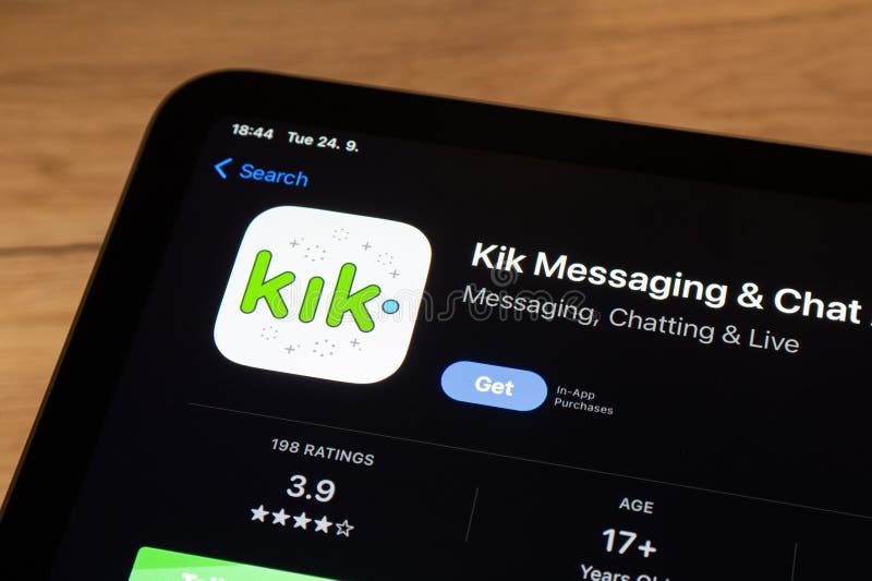 App Store with Kik Messaging Chat Application To Be Installed Editorial ...