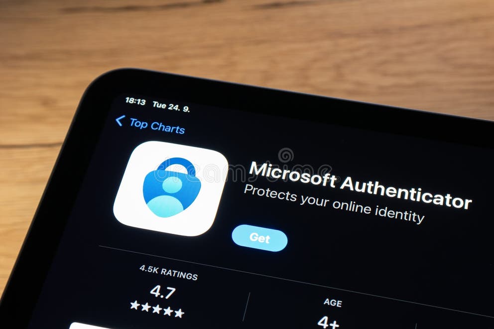 App Store with Microsoft Authenticator Security App To Be Installed ...