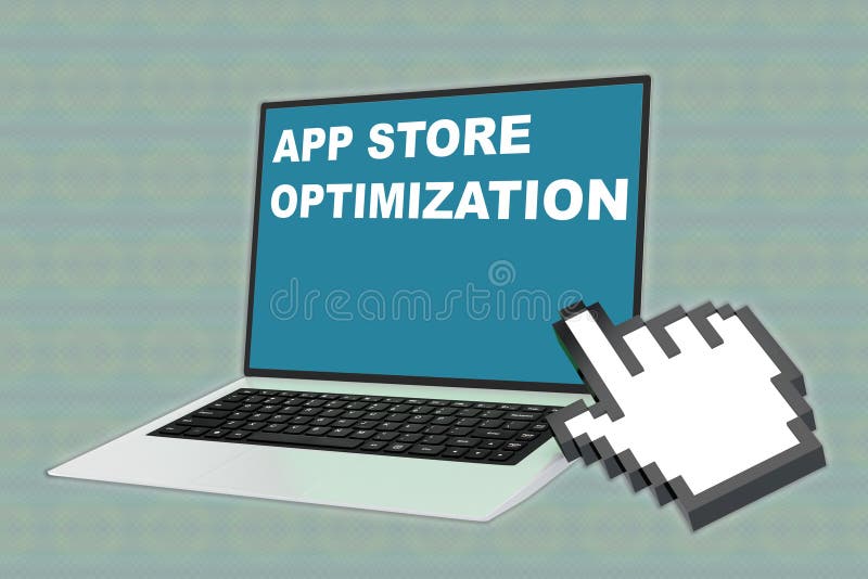 APP STORE OPTIMIZATION Concept Stock Illustration - Illustration of ...