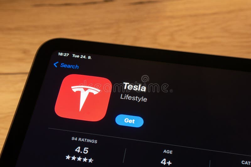 App Store with Original Tesla Mobile Application To Be Installed, Map ...