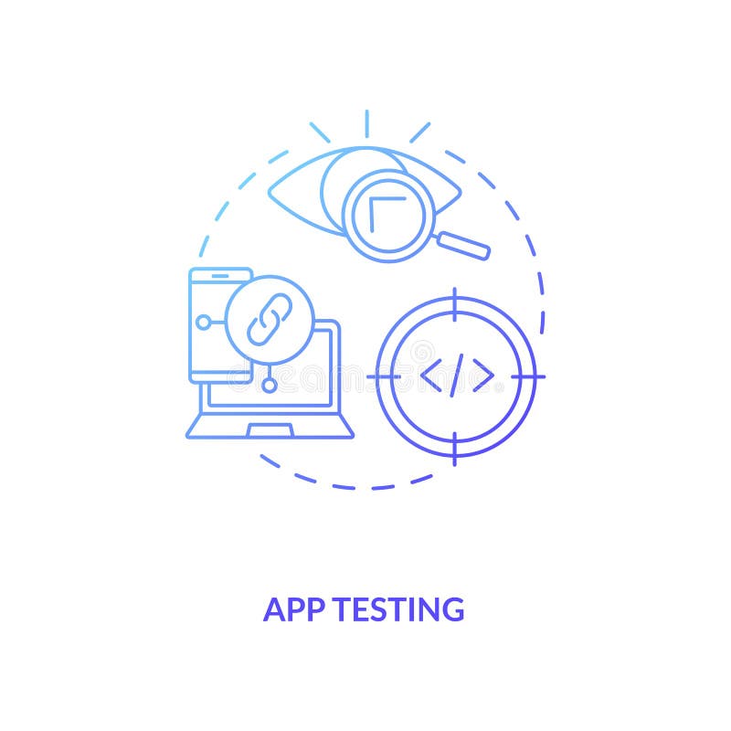 App testing concept icon stock vector. Illustration of application ...