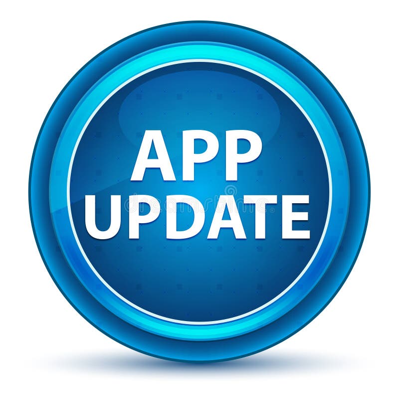 App Update Eyeball Blue Round Button Stock Illustration - Illustration ...