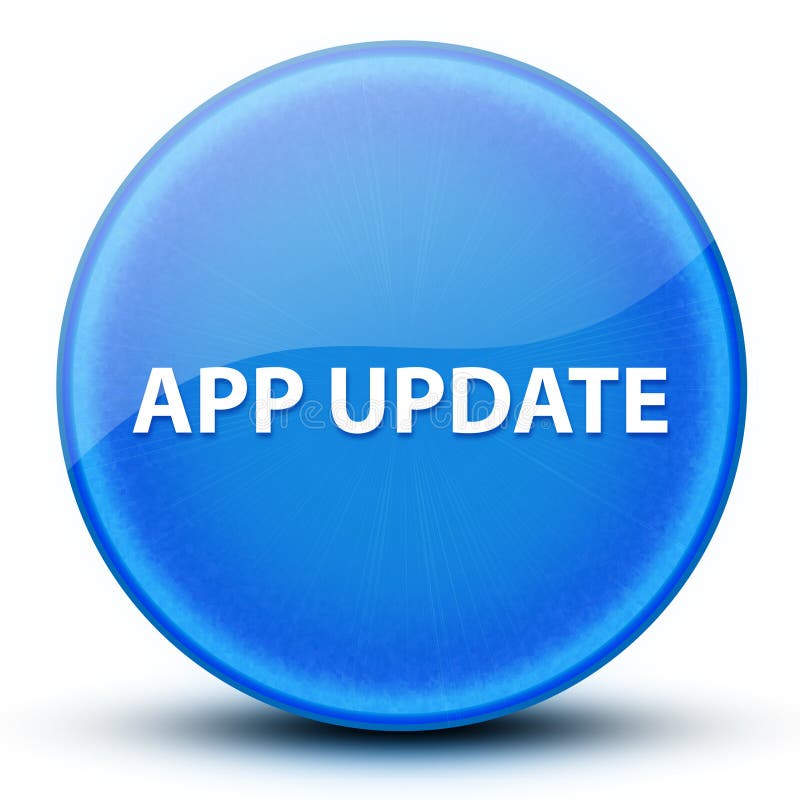 App Update Eyeball Glossy Elegant Blue Round Button Abstract Stock ...