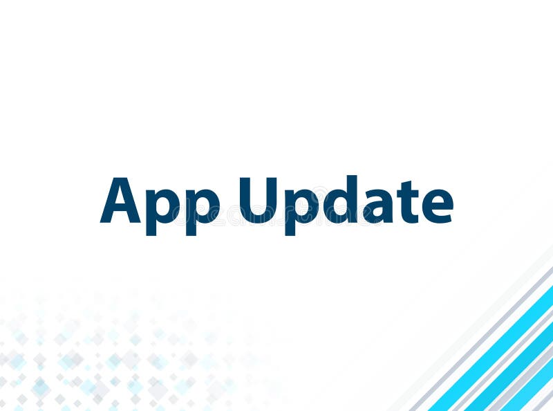 App Update Modern Flat Design Blue Abstract Background Stock ...