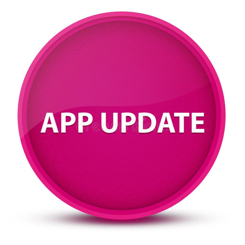 App Update Luxurious Glossy Pink Round Button Abstract Stock ...
