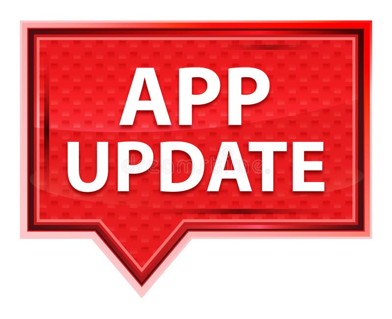 App Update Misty Rose Pink Banner Button Stock Illustration ...