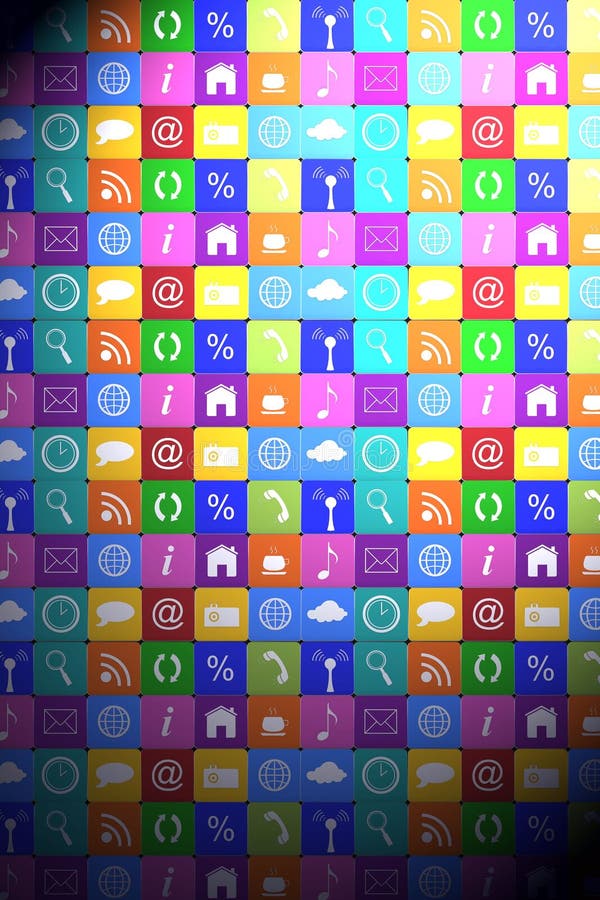 App wall stock image. Image of wall, people, computing - 255408117