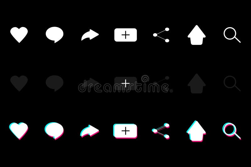 App Web Buttons Layouts, Ui. Music and Video App Icons. Design for Web ...
