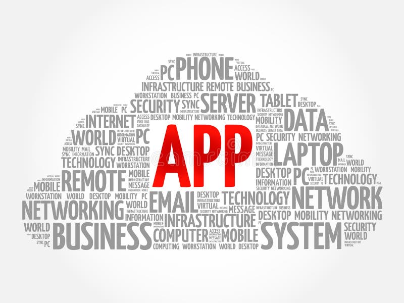APP word cloud stock illustration. Illustration of downloading - 205261492