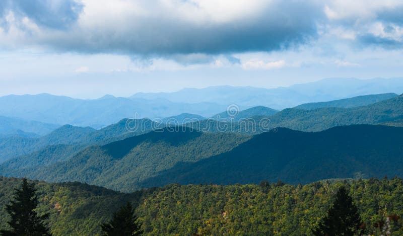 Appalachian Mountain View Along the Blue Ridge Parkway Stock Photo ...