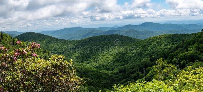 Appalachian Mountain View Along the Blue Ridge Parkway Stock Image ...