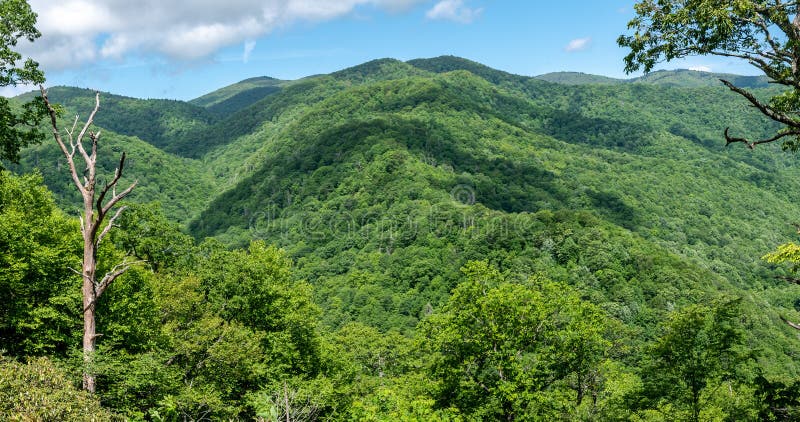 Appalachian Mountain View Along the Blue Ridge Parkway Stock Image ...