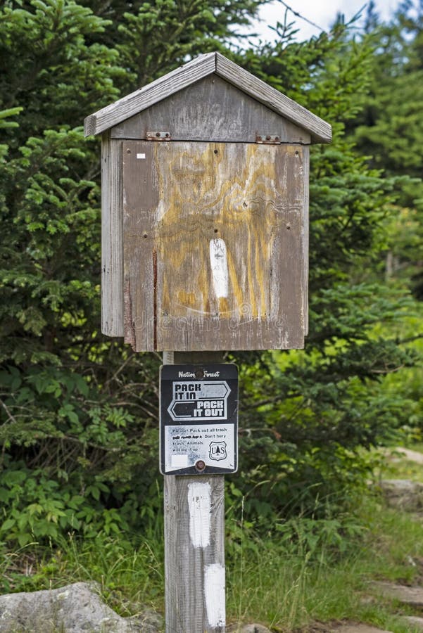 Appalachian Trail Hiker`s Registration Box. Stock Image - Image of ...