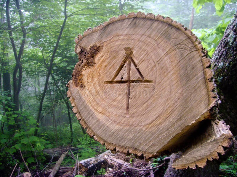 Appalachian Trail Symbol stock image. Image of chainsaw - 48925469