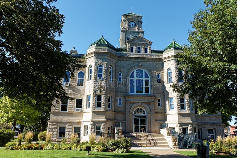 Appanoose County Iowa Courthouse Front Entrance Stock Image - Image of ...