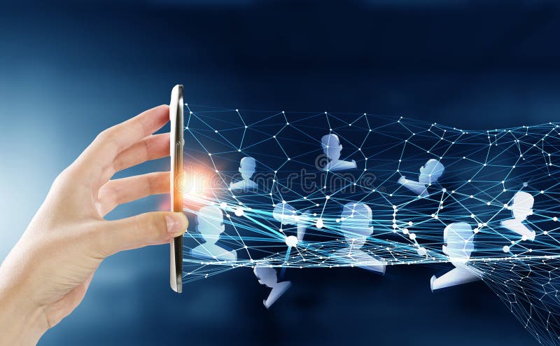 Apparaten Die Mensen Verbinden Gemengde Media Stock Afbeelding - Image ...