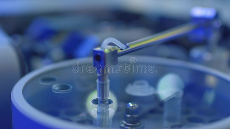 Apparatus for Automatic Sampling, Analysis. a Robo Hand Takes a Sample ...