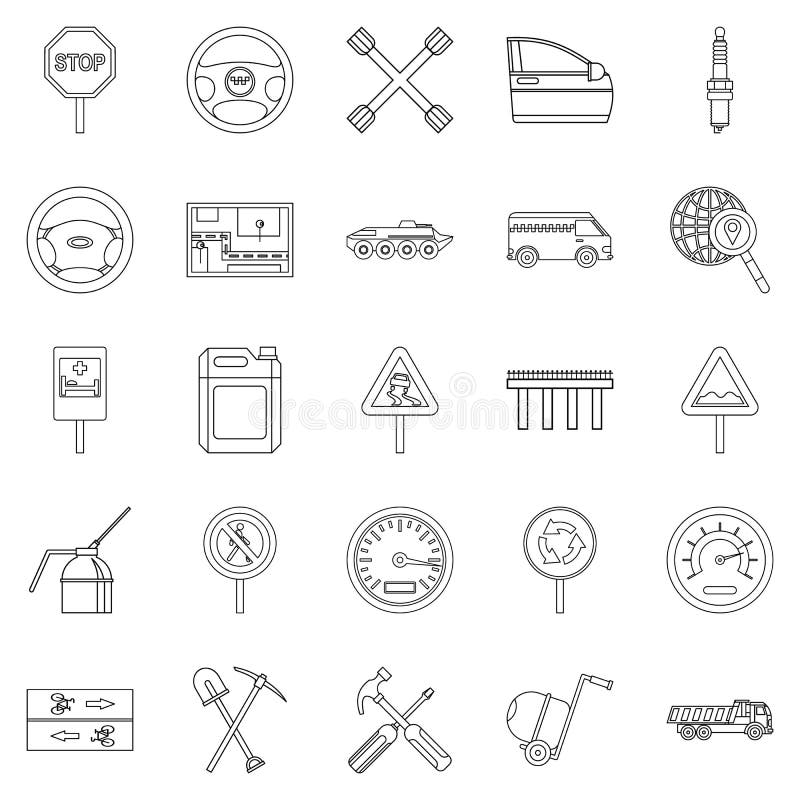 Apparatus Icons Set. Collection of Cop Cap, Attraction, Harrow and ...