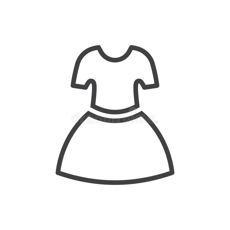 Apparel Dress Icon - Gown Dress Icon Stock Illustration - Illustration ...