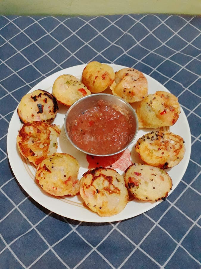 APPE, South Indian Delicacy With Spicy Sauce Stock Image - Image of ...