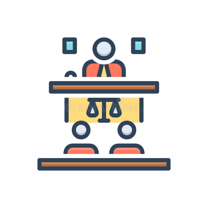 Color Illustration Icon for Appeal, Cassation and Proclamation Stock ...