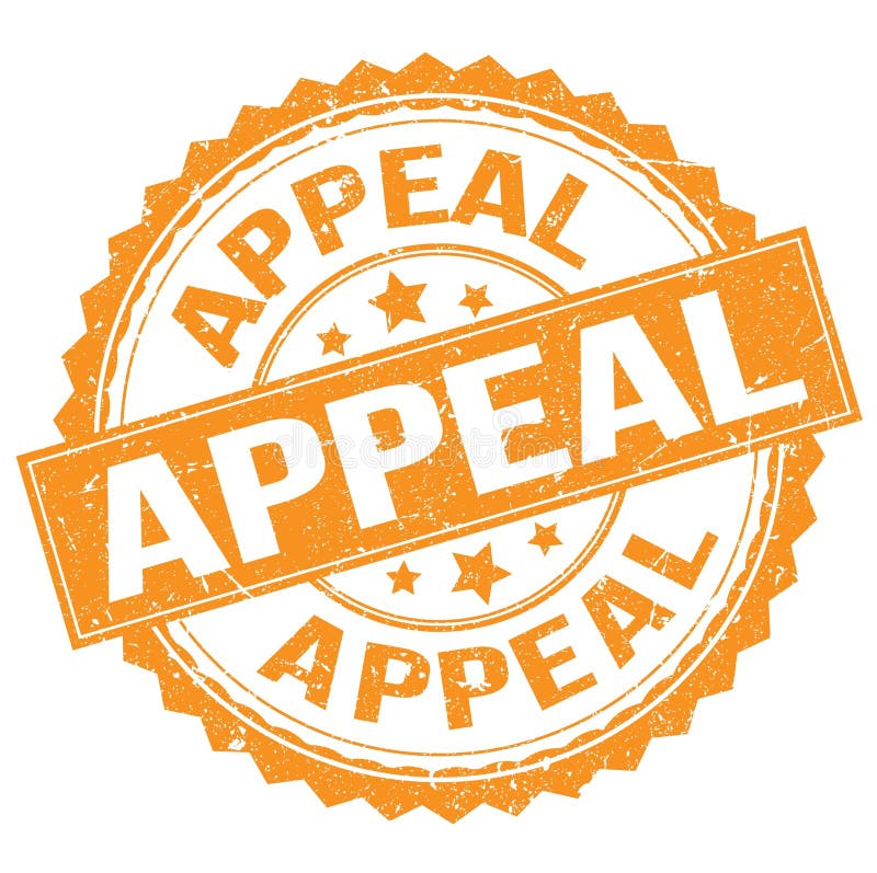 APPEAL Text on Orange Round Stamp Sign Stock Illustration ...