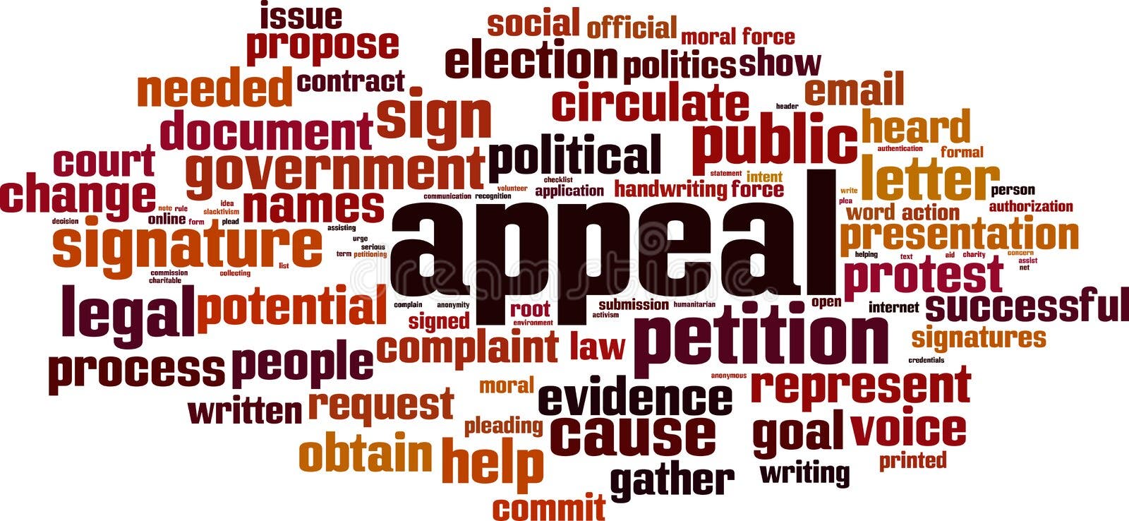 Appeal word cloud stock vector. Illustration of complaint - 165952220