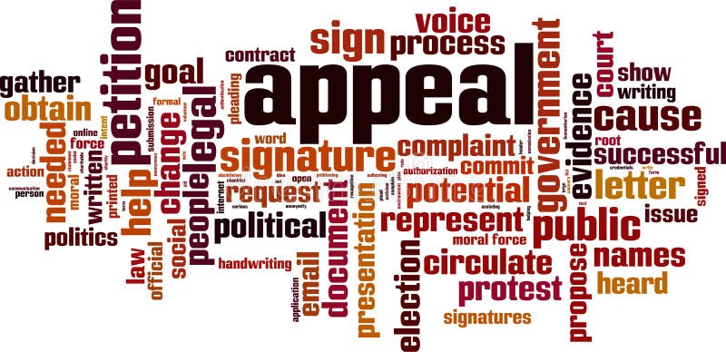 Appeal word cloud stock vector. Illustration of gather - 222902064
