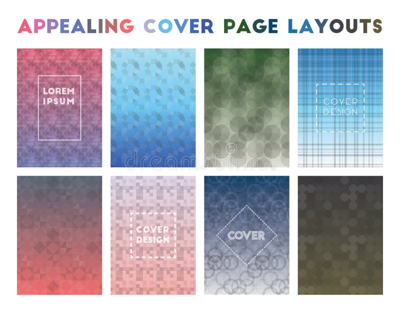 Appealing Cover Page Layouts Stock Illustrations – 7 Appealing Cover ...