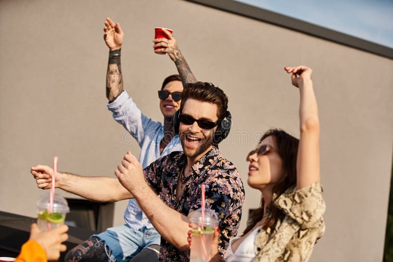 Appealing Jolly Friends with Urban Vivid Stock Image - Image of ... Appealing Jolly Friends with Urban Vivid Stock Image - Image of ...