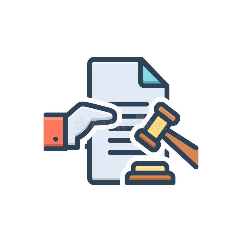 Color Illustration Icon for Appeals, Request and Judgment Stock Vector ...
