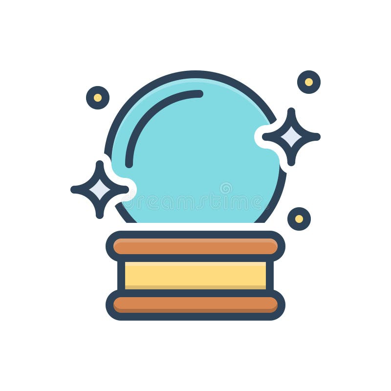 Color Illustration Icon for Appear, Magic Ball and Demonstrate Stock ...