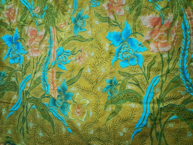 Batik Appearance with Beautiful and Cool Colors Stock Image - Image of ...