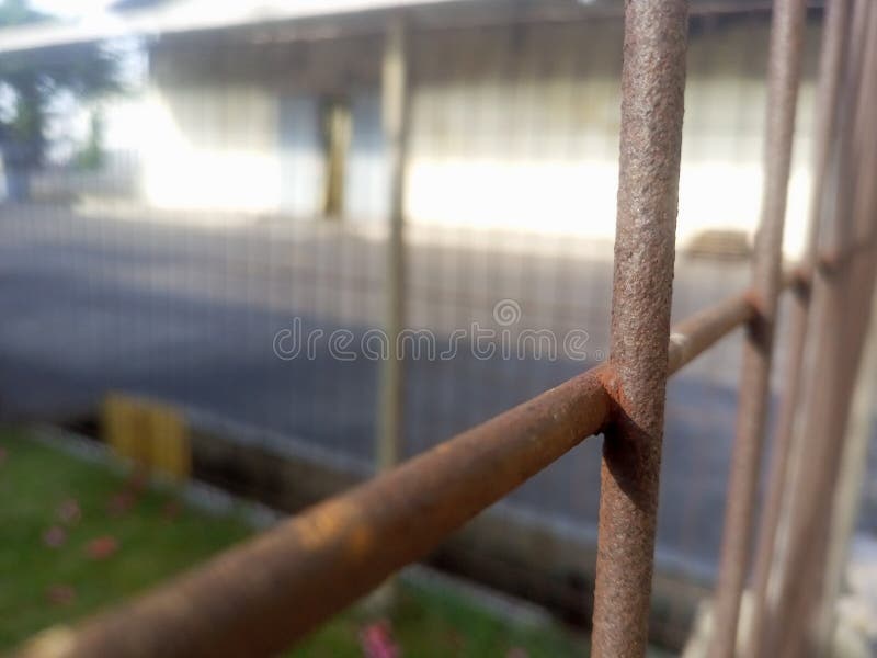 Appearance of Iron Trellis on a Rusty Fence Stock Image - Image of ...